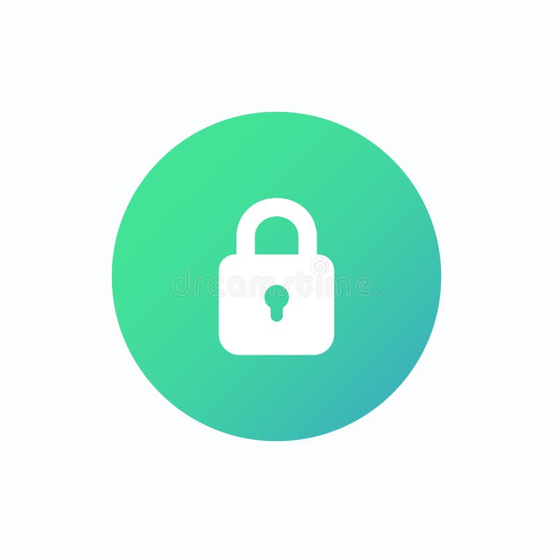 Padlock Icon. Vector Illustration Stock Vector - Illustration of green ...