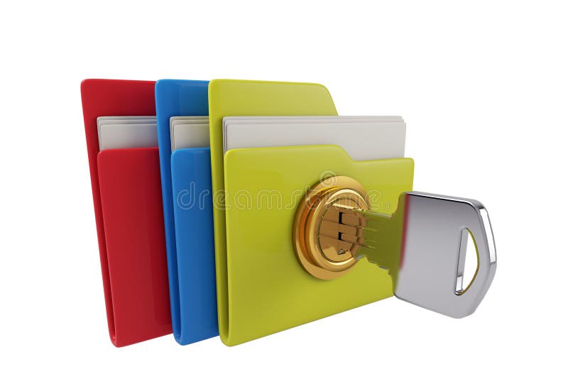 Lock file stock illustration. Illustration of blue, color - 63478496