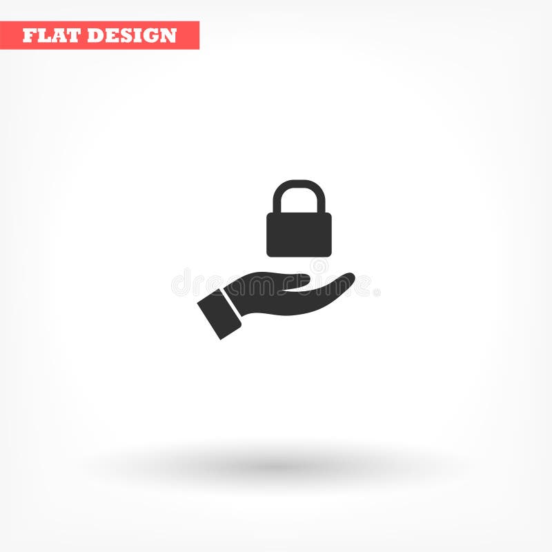 Lock Finger, Hand Icon , Lorem Ipsum Flat Design Stock Illustration ...