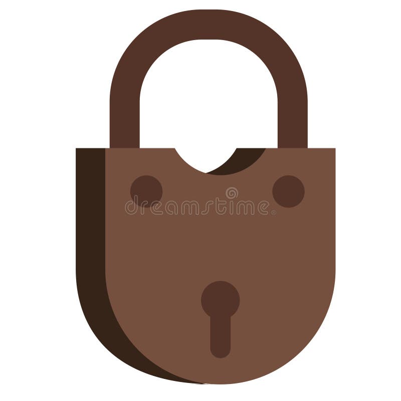 Lock with Key Flat Illustration Design Stock Vector - Illustration of ...