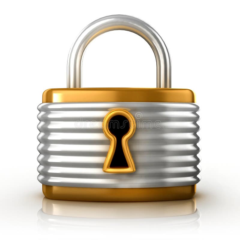 Lock, Folder and File Security Concept Stock Illustration ...