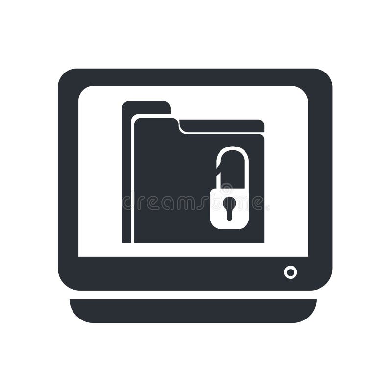 File Security Vector Linear Icon Isolated on Transparent Background ...