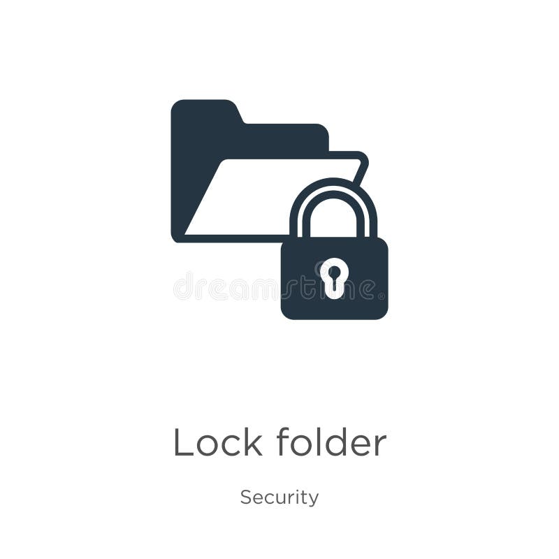 Lock Folder Icon Vector. Trendy Flat Lock Folder Icon from Security ...