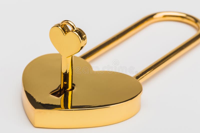 Love Locked Heart Shape with Chains Stock Image - Image of shape ...