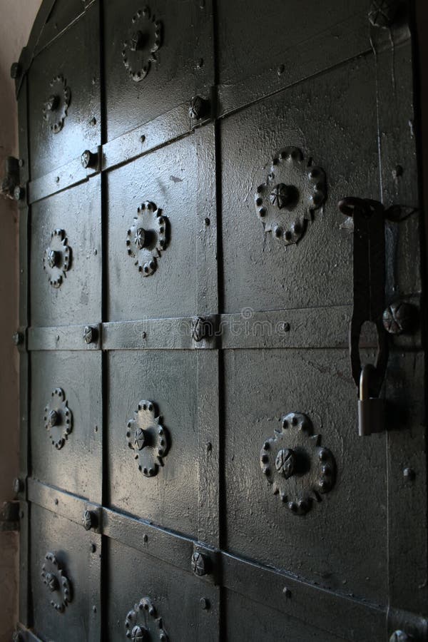 Lock on fortress gate stock image. Image of lock, closed - 70910323
