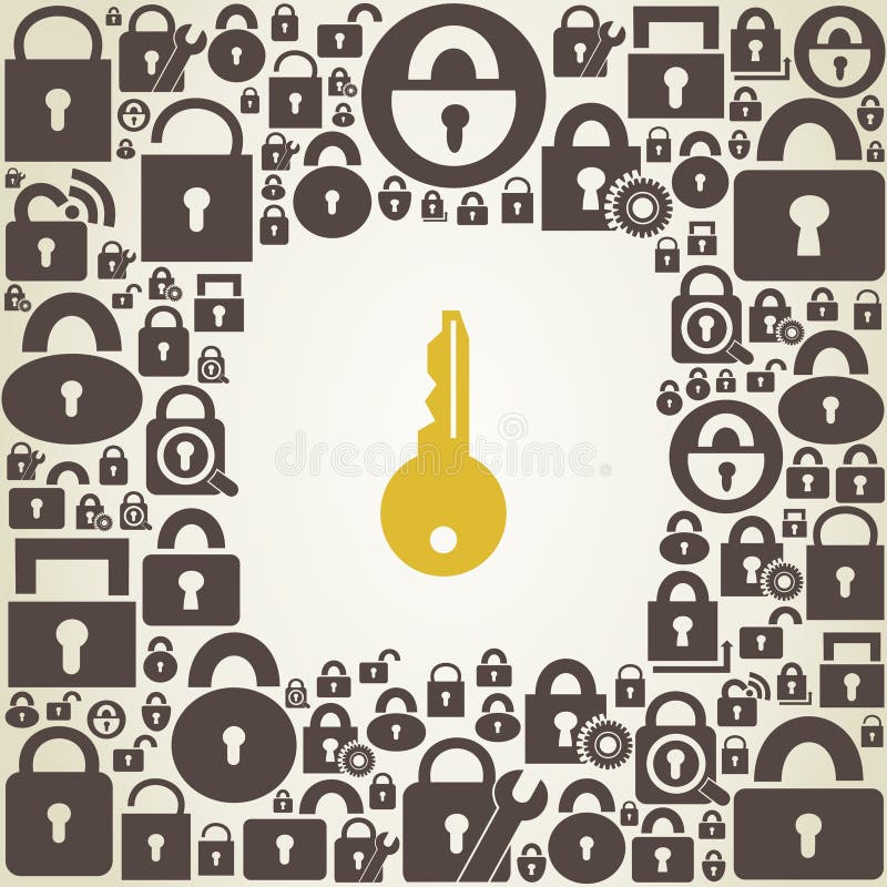 Lock a frame stock vector. Illustration of elegance, regular - 35110186