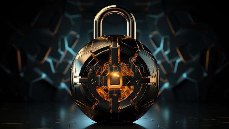 A Lock with a Glowing Key Inside of it. Cyber Security To Protect ...