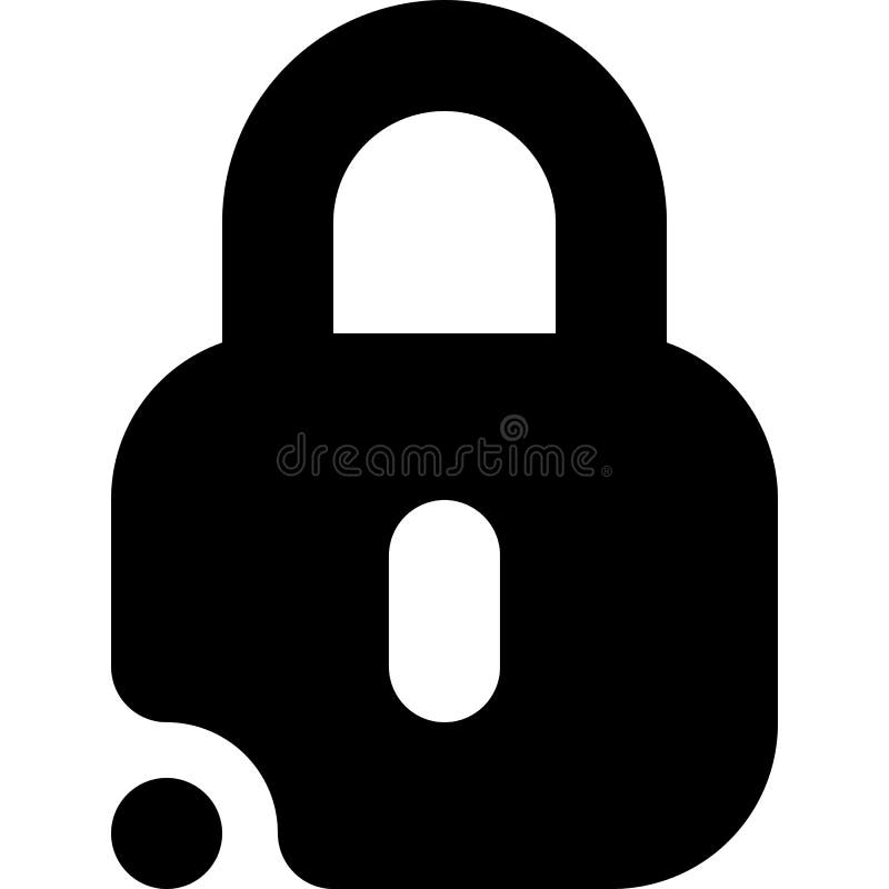 Lock Glyph Style Icon Design Symbol and Illustration Vector Stock ...