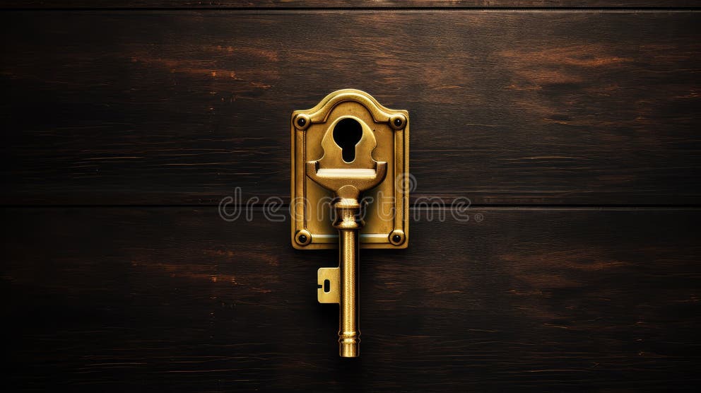 Lock gold key hole stock illustration. Illustration of gold - 370458083