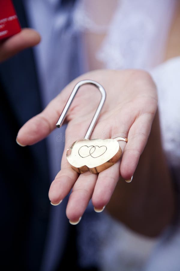 Lock on hand stock image. Image of wedding, heart, hearts - 65729787