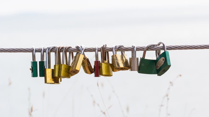 Lock hanging for love stock image. Image of security - 41130865