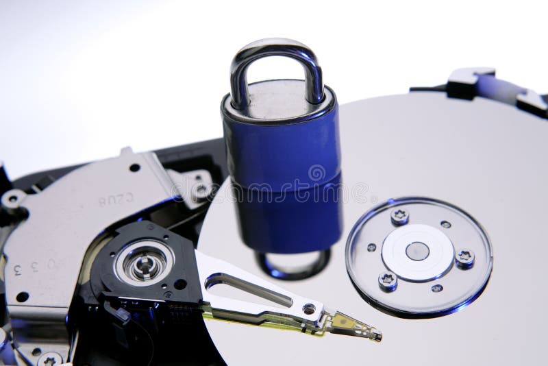 Lock & hard-drive stock photo. Image of security, idea - 3005484