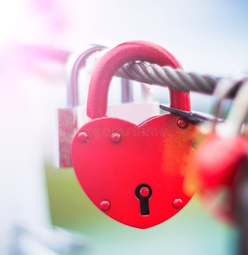 Locks for good luck stock photo. Image of wedding, blue - 29010540