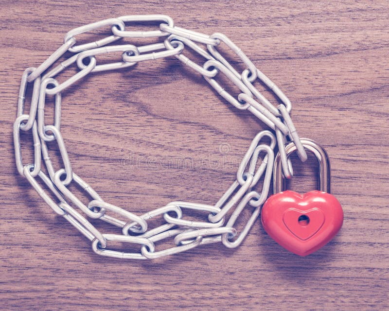 Lock heart with chain stock image. Image of lock, passion - 65196399