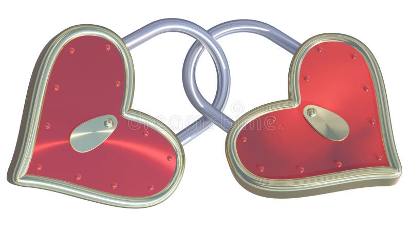Lock Hearts stock illustration. Illustration of couple - 353373037