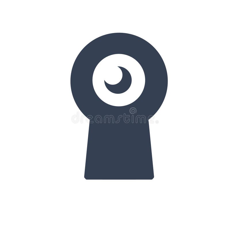 Lock Hole with Eye. Observation through Keyhole. Concept of Espionage ...