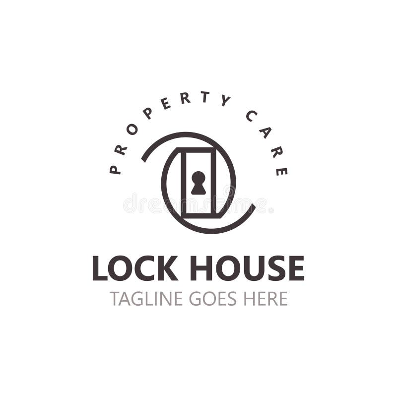 Lock House Secure Logo Design, Smart Key Home Vector Concept Stock ...