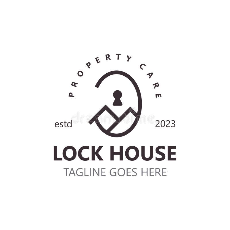Lock House Secure Logo Design, Smart Key Home Vector Concept Stock ...
