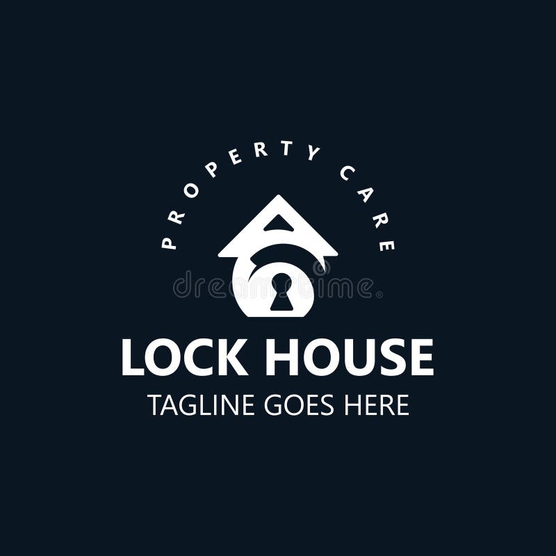 Lock House Secure Logo Design, Smart Key Home Vector Concept Stock ...