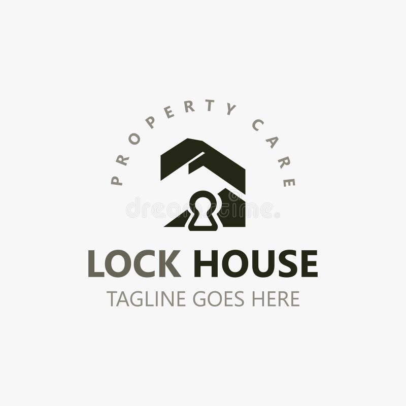 Lock House Secure Logo Design, Smart Key Home Vector Concept Stock ...
