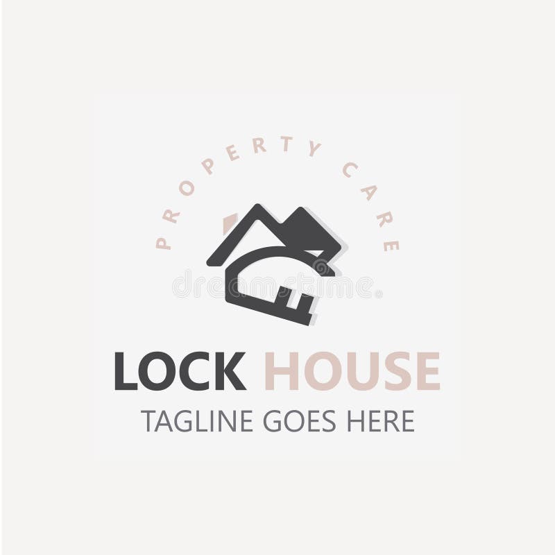 Lock House Secure Logo Design, Smart Key Home Vector Concept Stock ...