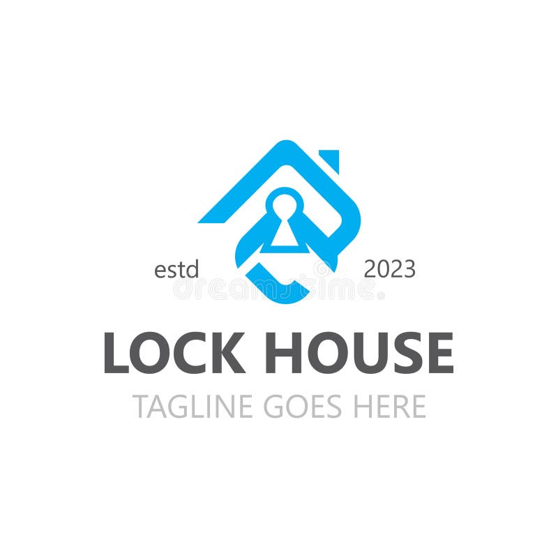 Lock House Secure Logo Design, Smart Key Home Vector Concept Stock ...