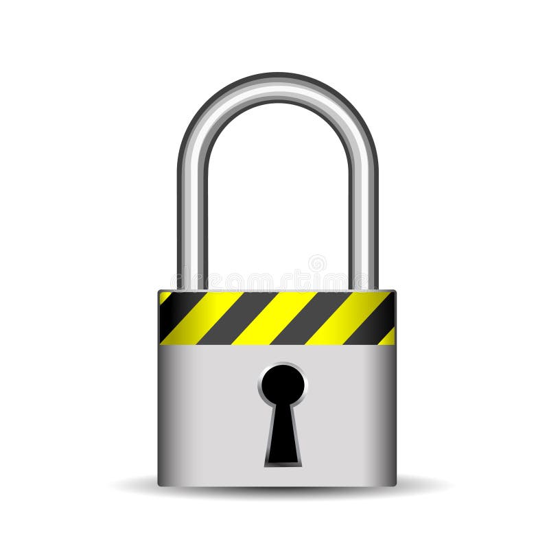 Lock icon stock vector. Illustration of secure, gold - 10355181