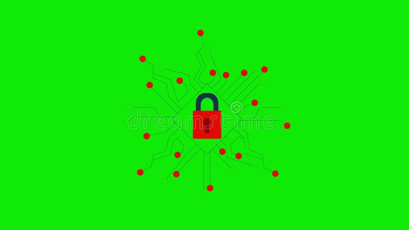 Lock Icon Animation. Security Digital Code Technology. Loop Animation ...