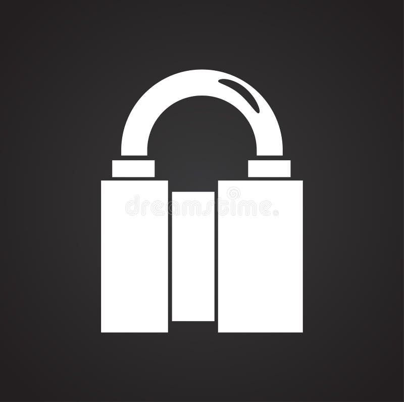 Lock Icon on Black Background for Graphic and Web Design, Modern Simple ...
