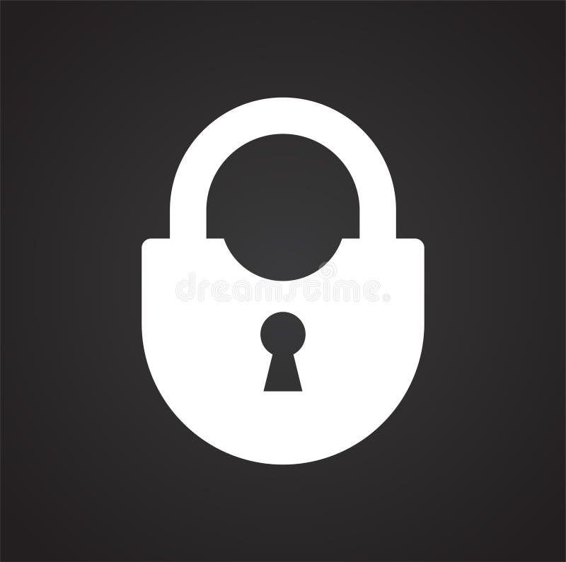 Lock Icon on Black Background for Graphic and Web Design, Modern Simple ...