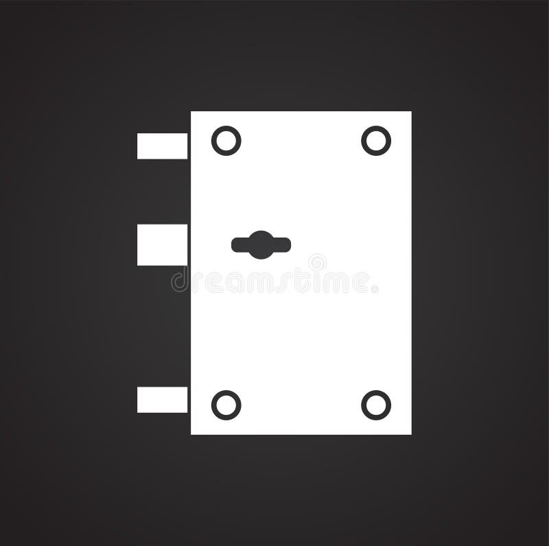Lock Icon on Black Background for Graphic and Web Design, Modern Simple ...