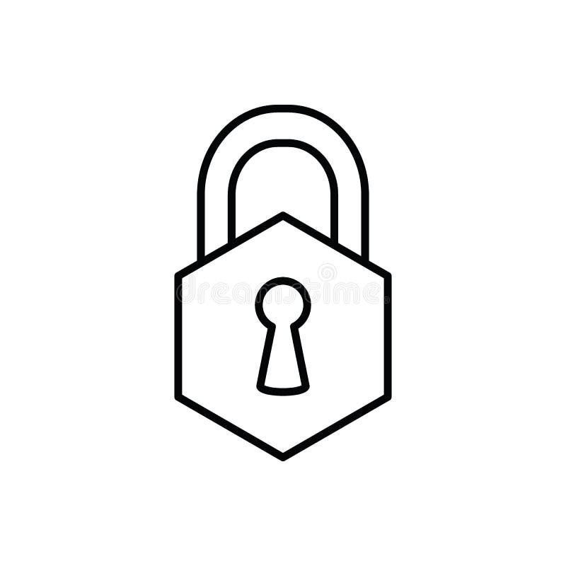 Lock Icon. Black Vector Symbol of Lock Stock Vector - Illustration of ...