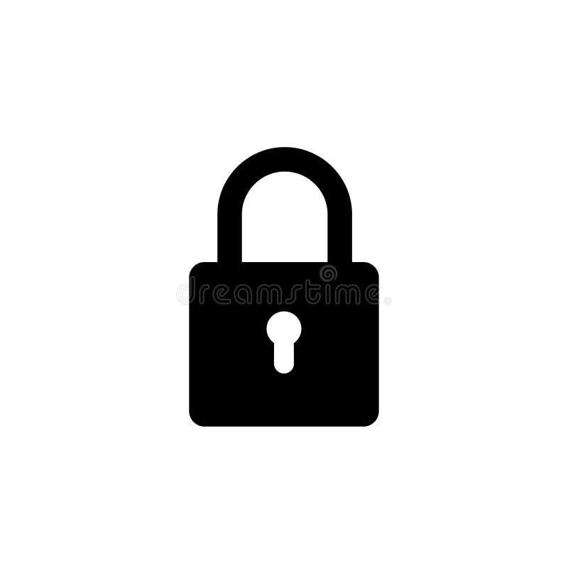 Lock Icon. Blocking Icon. Closed Padlock. Protection Symbol. Stock ...