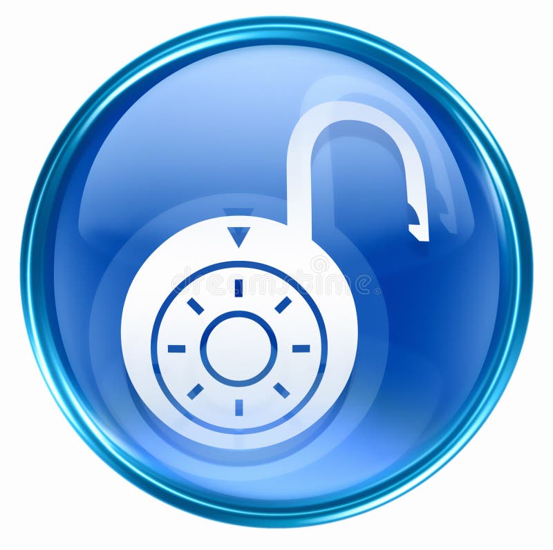 Lock icon blue stock illustration. Illustration of pass - 4870603