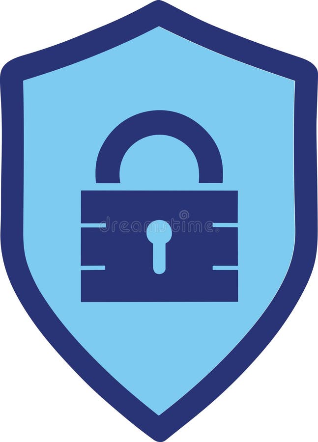 Lock Icon Blue Isolated on White Stock Vector - Illustration of keyhole ...
