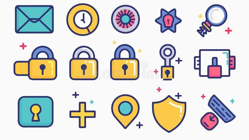 Modern Lock Icon for Web Design and UI Development Stock Vector ...