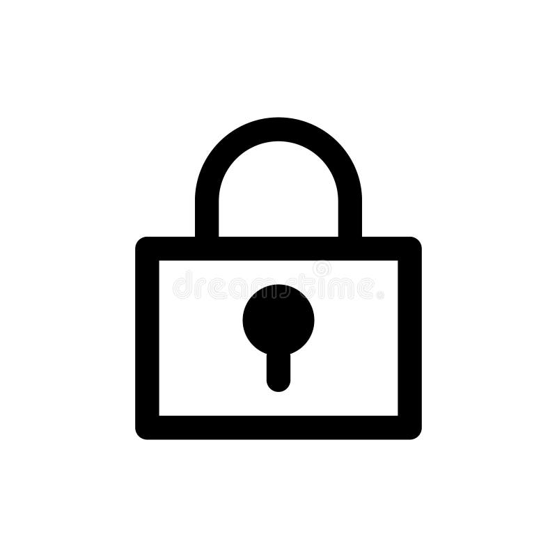 Lock Icon. Closed Padlock Icon Stock Illustration - Illustration of ...