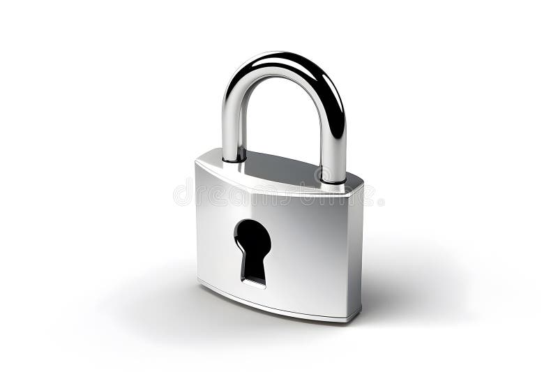 A Lock Icon in 3d Style As a Concept of Data Privacy Stock Illustration ...