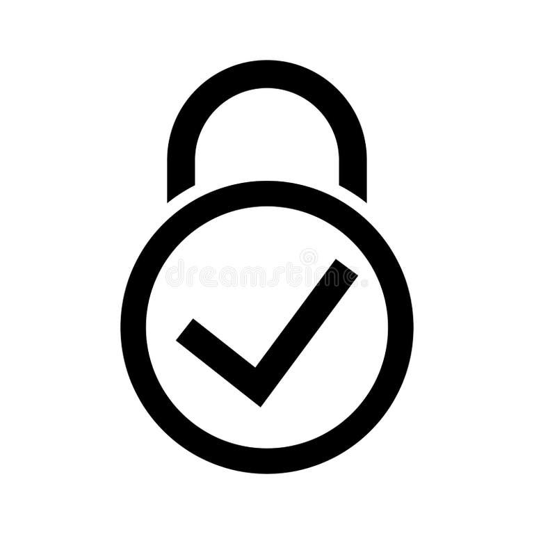 Check Safety Lock Symbol Stock Illustrations – 8,135 Check Safety Lock ...