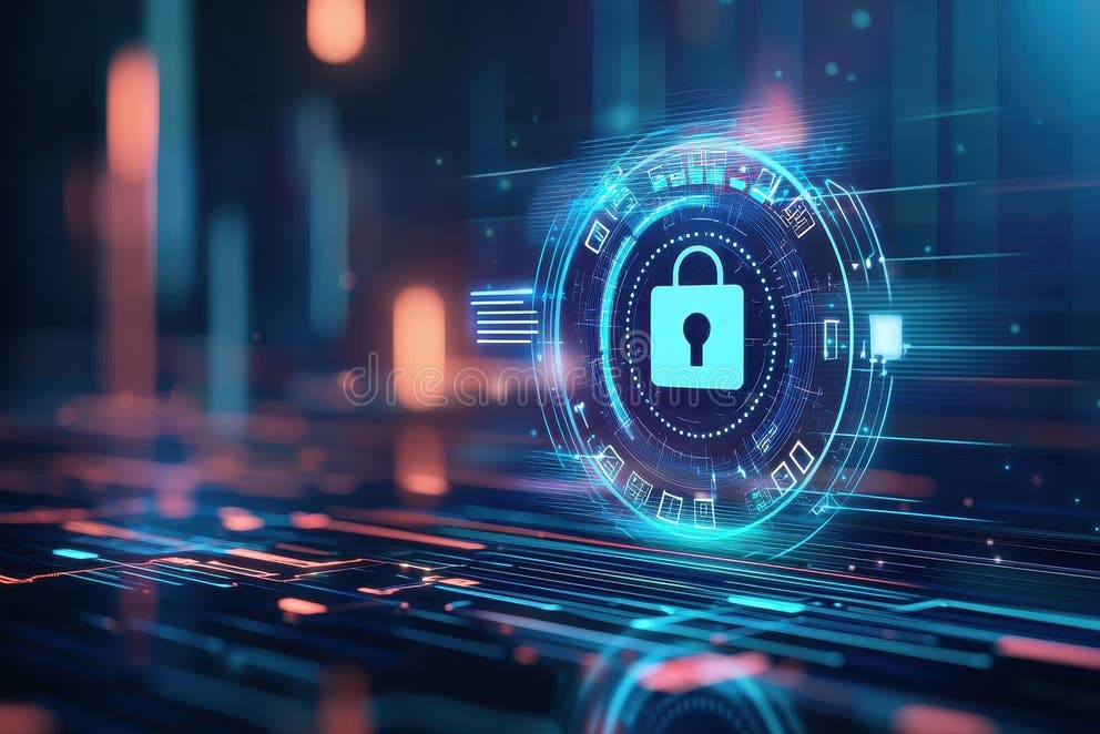 Lock Icon Displayed on a Computer Screen Representing Business and ...