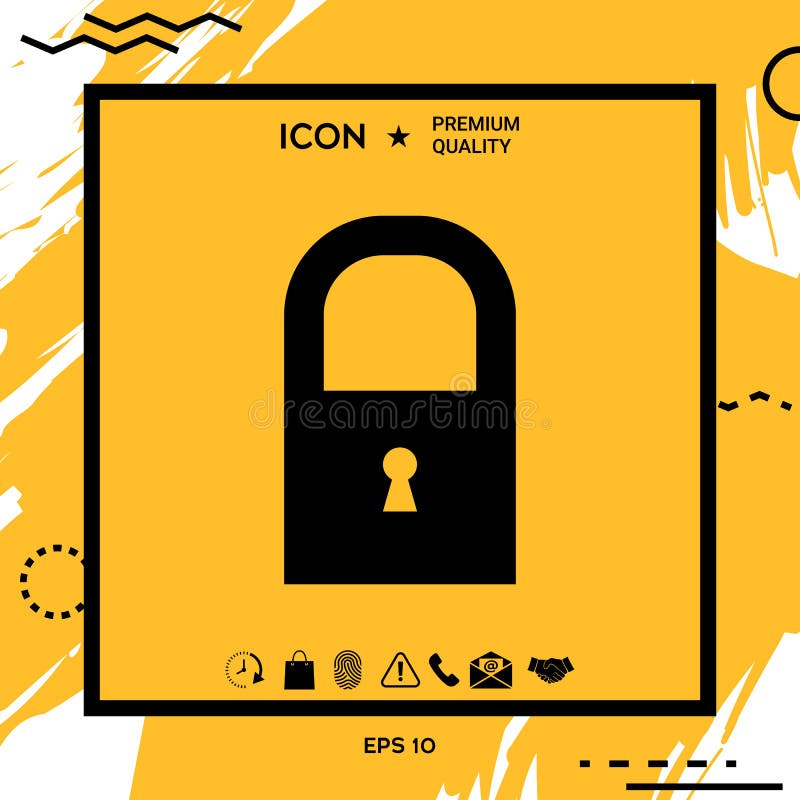 Lock symbol icon stock vector. Illustration of business - 105924152