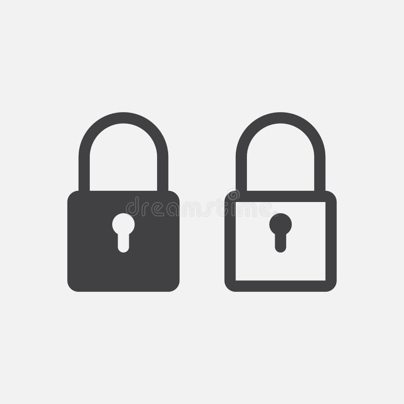 Lock Icon, Encryption Symbol Vector Isolated on White. Stock Vector ...