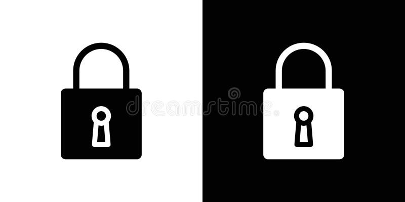 Lock Icon Flat Fill Set Collection Stock Vector - Illustration of safe ...