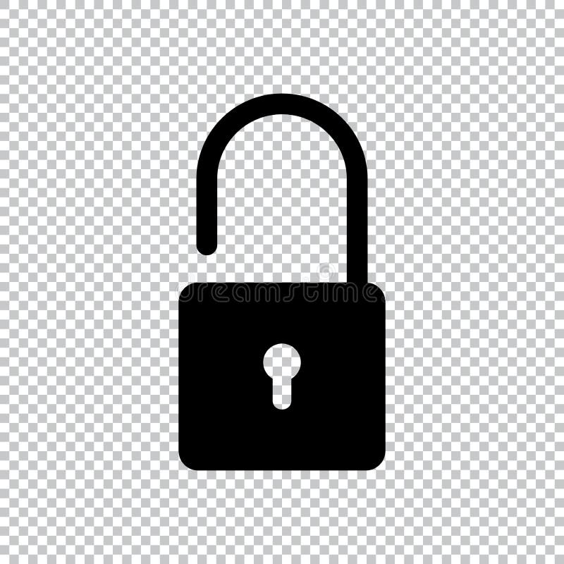 Lock Icon Flat Vector Illustration Symbol Stock Illustration ...