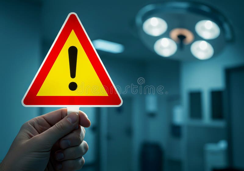 Hand Holding Red Warning Sign, Safety and Alert Symbol Image Stock ...