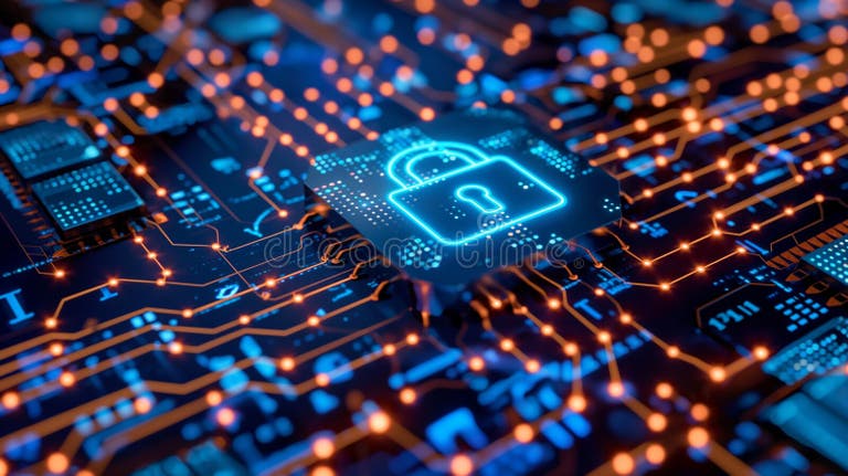 Lock Icon and Internet Network Security Technology, Concepts To Protect ...