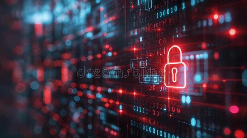 Lock Icon and Internet Network Security Technology, Concepts To Protect Data. Cybersecurity ...