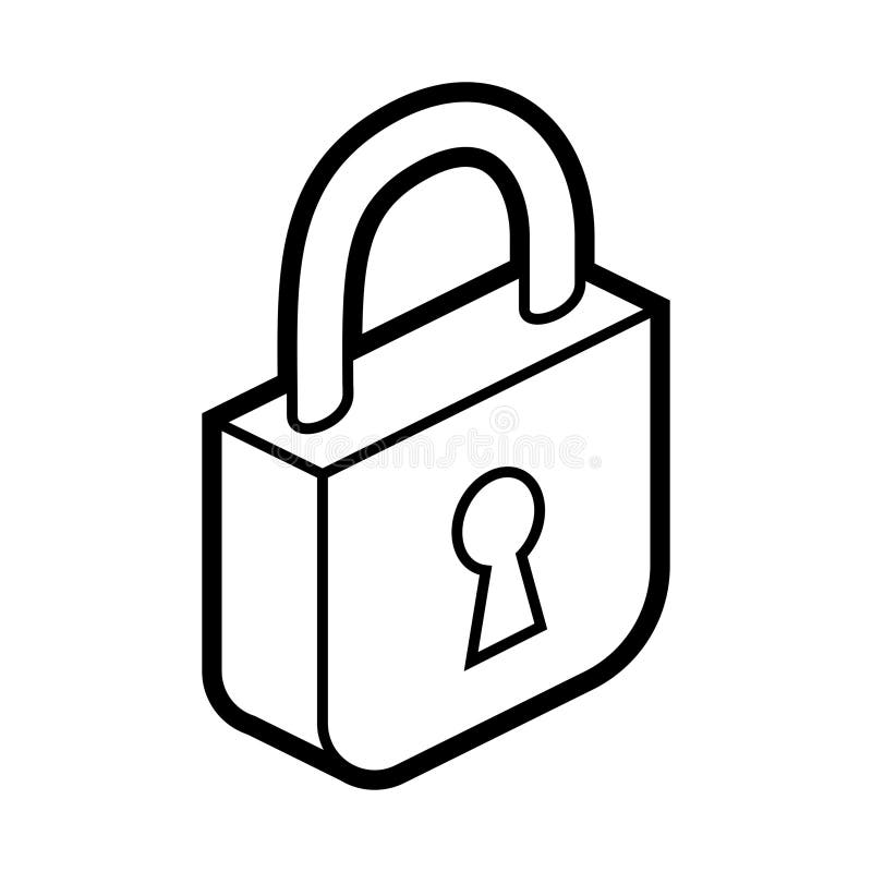 Lock Icon in Isometry. Image for Website, App, Logo, UI Design Stock ...