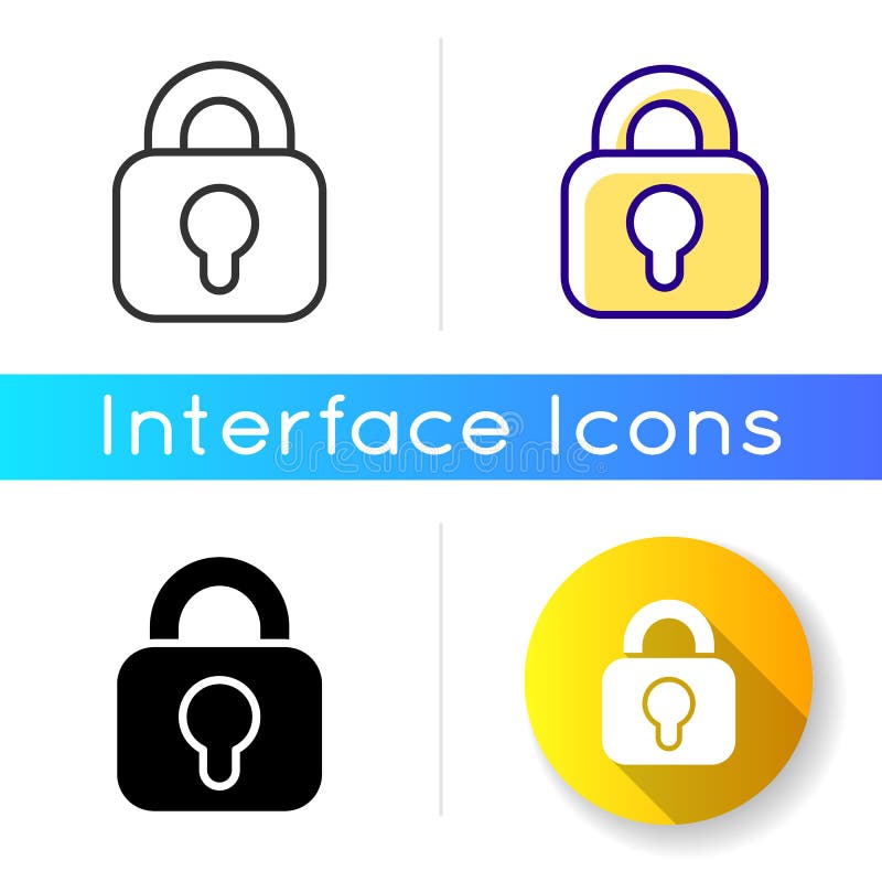 Lock icon stock vector. Illustration of padlock, color - 204593884