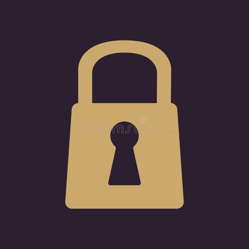 The lock icon. Lock symbol stock vector. Illustration of protection ...